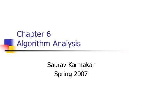 Ppt Chapter 6 Algorithm Analysis Powerpoint Presentation Free
