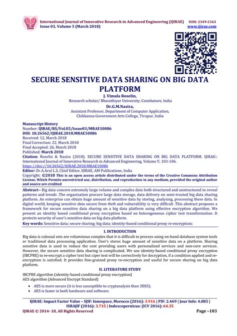 Secure Sensitive Data Sharing On Big Data Platform Pdf