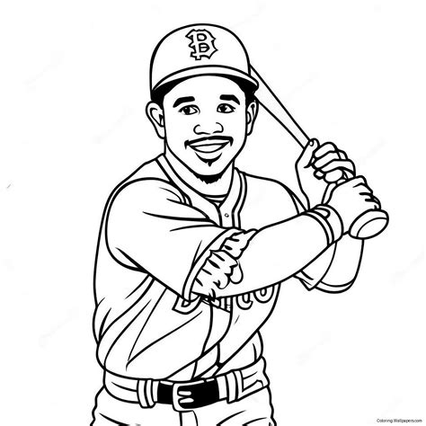 Mookie Betts Coloring Page 69214 54783