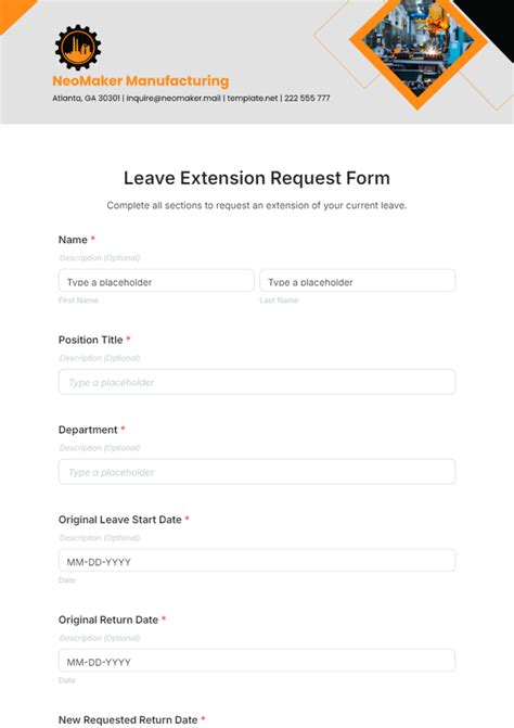 Free Leave Request Form Hr Template To Edit Online