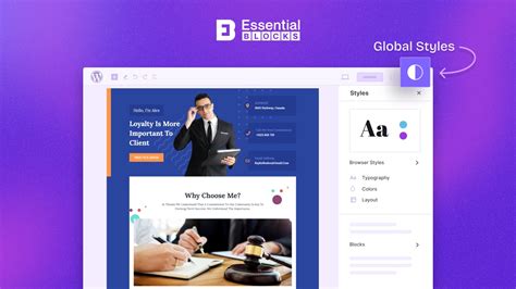 how to style your wordpress site with global styles essential blocks