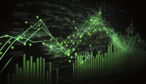 Stock Market Trading Graph In Green Color As Economy 3d Illustration