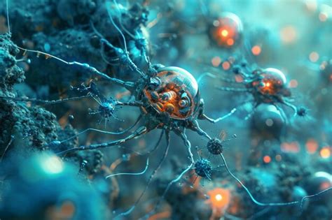 Premium Photo Nanotechnology World With Microscopic Robots Ai Generated