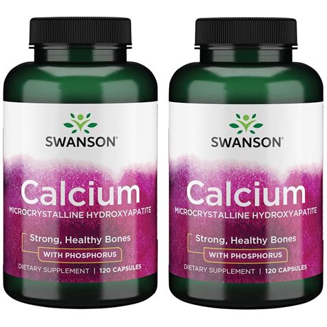 Swanson Calcium Microcrystalline Hydroxyapatite With Phosphorus 2 Pack