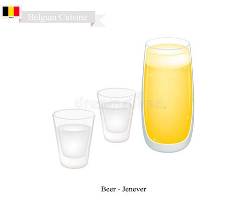Beer And Jenever The Most Popular Drink In Belgium Stock Vector Illustration Of Country