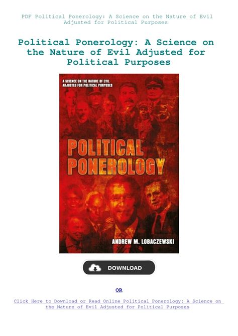 Ppt Pdf Political Ponerology A Science On The Nature Of Evil Adjusted