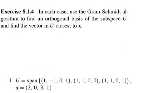 solved exercise 8 1 4 ﻿in each case use the gram schmidt