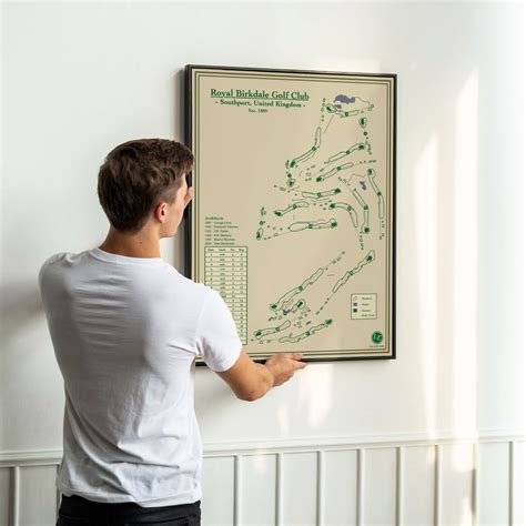 Royal Birkdale Golf Course Map Print Open Championship Art Lay Of