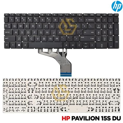 Laptop Keyboard For Hp 15s Du Black