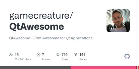 GitHub Gamecreature QtAwesome QtAwesome Font Awesome For Qt Applications