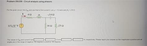 Solved Problem 09039 Circuit Analysis Using Phasors For