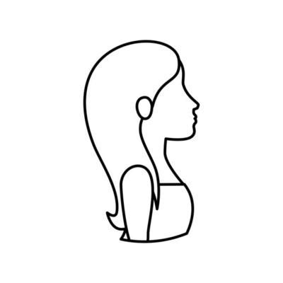 Woman Profile Line Vector Art Icons And Graphics For Free Download