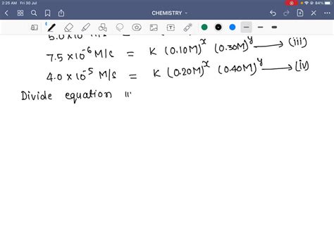 Given These Data For The Reaction A B C Write The Rate Law Expression