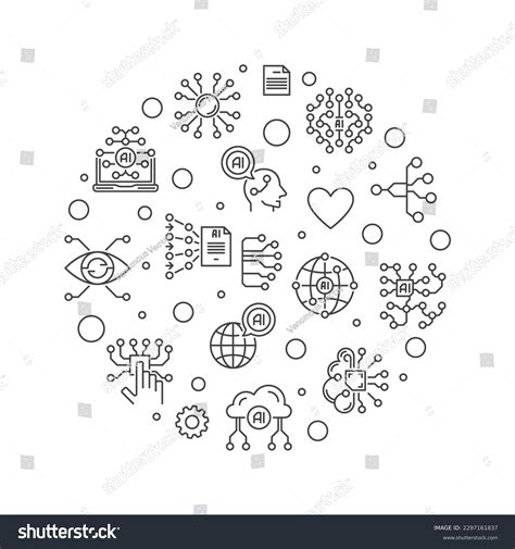 Artificial Neural Networks Concept Thin Line Stock Vector Royalty Free 2297161837 Shutterstock