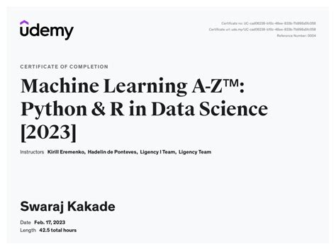 Swaraj Kakade On Linkedin Udemy Course Completion Certificate