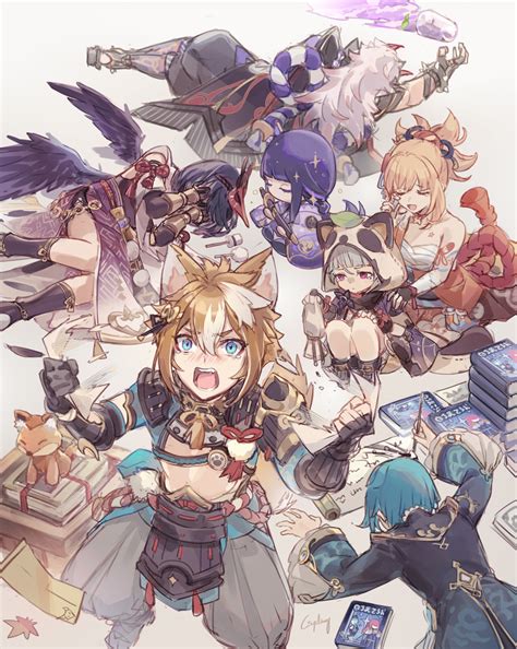 Csyday Arataki Itto Gorou Genshin Impact Kujou Sara Raiden Shogun