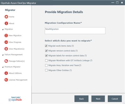 Migration Configuration Opshub Azure Devops Migrator