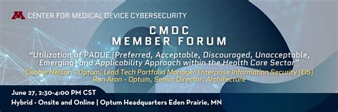 Upcoming Events Center For Medical Device Cybersecurity College Of Science And Engineering