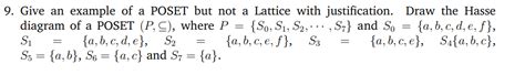 solved give an example of a poset but not a lattice with