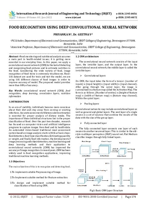 Pdf Food Recognition Using Deep Convolutional Neural Network