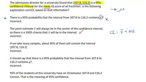 Solved The Admissions Director For A University Found That 1078 1162 Is A 95 Confidence