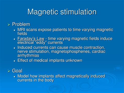 Ppt Electrical Eddy Currents In The Human Body Mri Scans And Medical