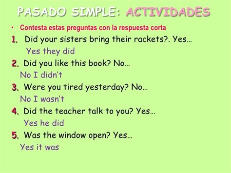 Pasado Simple Past Simple