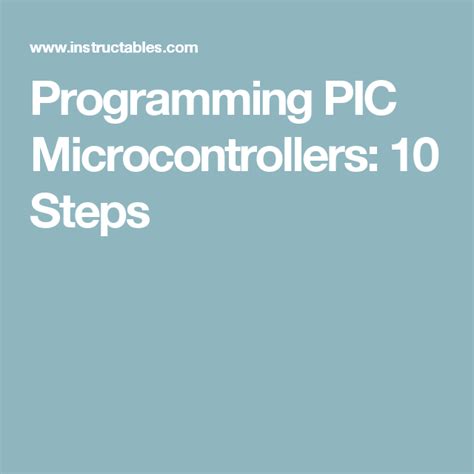 Programming Pic Microcontrollers Pic Microcontroller