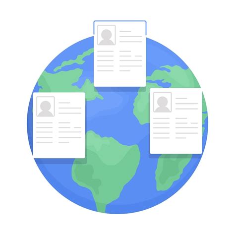 Premium Vector Global Outsourcing Semi Flat Color Vector Element