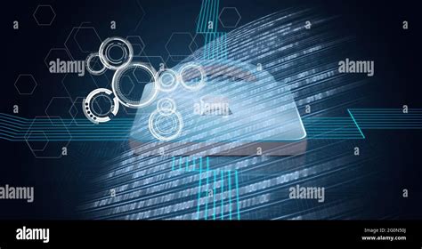 Composition Of Online Security Padlock Icon Scopes And Binary Coding