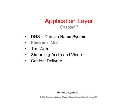 chapter 7 application layer aa pplili catiti on llayer chapter 7 dns