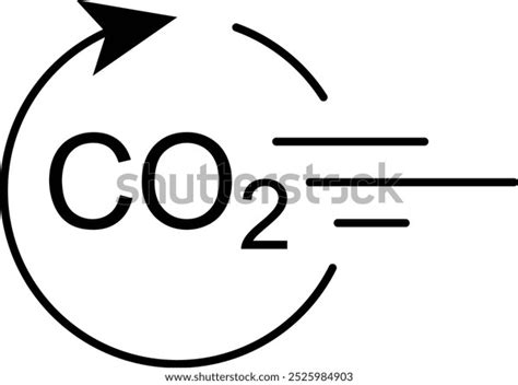 Co2 Flow Carbon Dioxide Emission Editable Stock Vector Royalty Free 2525984903 Shutterstock