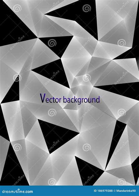 Abstract White Background With Triangular Polygons Stock Vector