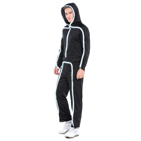 Hsctek Light Up Stick Figure Costume Adult Halloween