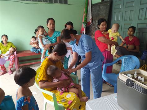 ပေါင်မြို့နယ်တွင် အသက် ၁ နှစ်ခွဲအောက် ကလေးငယ်များနှင့် ကိုယ်ဝန်ဆောင်အမျိုးသမီးများအား ကာကွယ