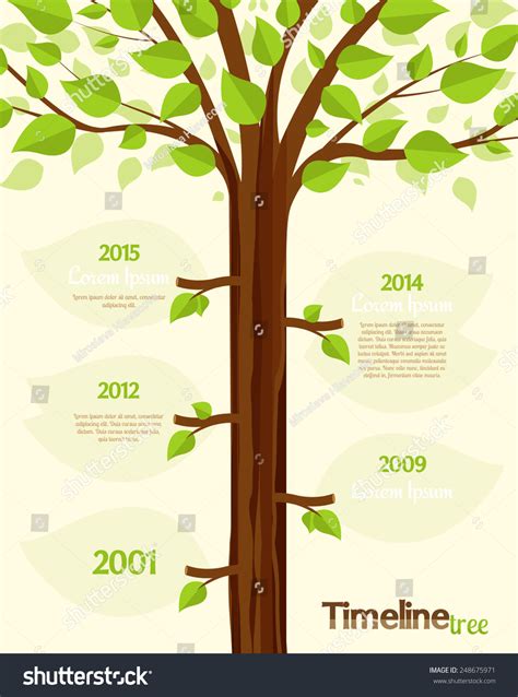 Timeline Shaped Tree Space Your Text Stock Vector Royalty Free 248675971