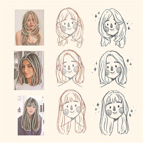 Roché Woodworth ~ Illustrator On Instagram Straight Hair Practice