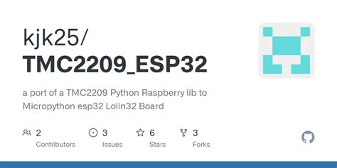 Github Kjk25tmc2209esp32 A Port Of A Tmc2209 Python Raspberry Lib