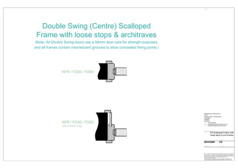 Double Swing Frame Cross Section Specialist Door Solutions Nbs Source