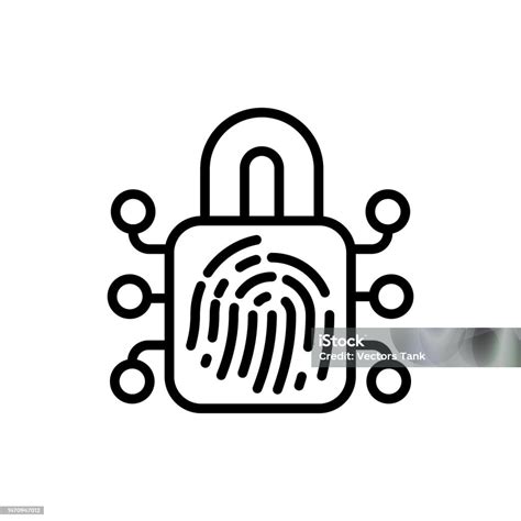 Fingerprint Security Icon In Vector Logotype Stock Illustration Download Image Now