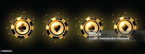 3d 황금 부지깽이 칩 세트 카지노 동전 배찰 벡터 Vip 구멍 룰렛 빛나는 내기 아이콘 성분 장비 0명에 대한 스톡 벡터 아트