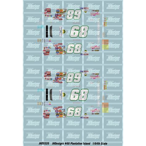 Jh Designs Hut Stricklin 1990 Cup 68 Plantation Island Days Of Thun Print It Decals