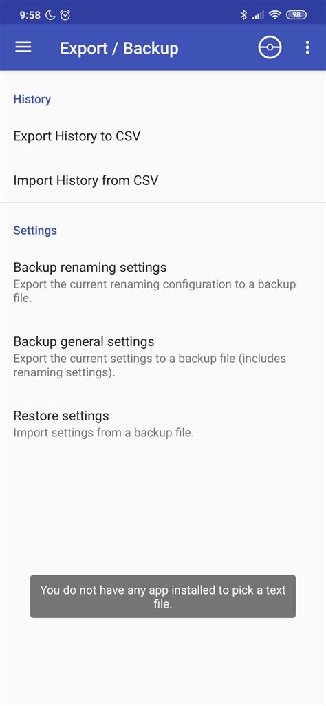 Cant Import Renaming Settings Missing Text App Rcalcyiv