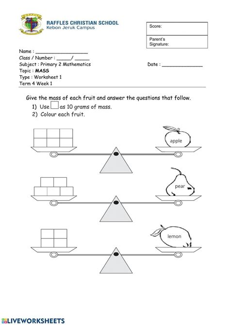 5420970 Math Mass Ws P2 Shien Liveworksheets
