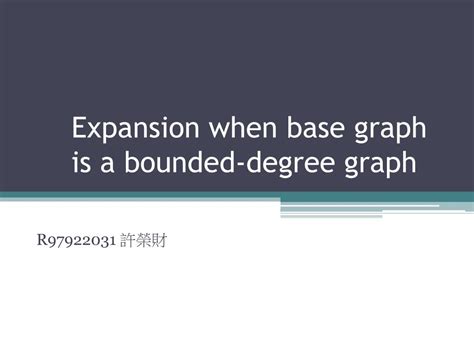 Ppt Expanders Via Random Spanning Trees Powerpoint Presentation Free Download Id1112207