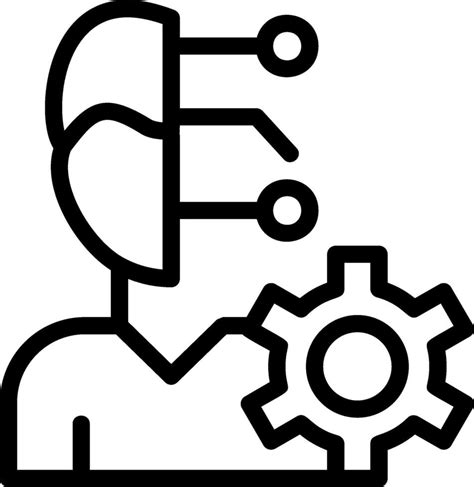 Human Ai Integration Line Icon 39493198 Vector Art At Vecteezy