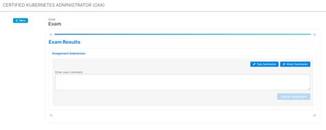 what is assignment submission in the exam results section in the linux