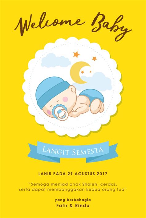 Desain Kartu Ucapan Selapanan Bayi Png