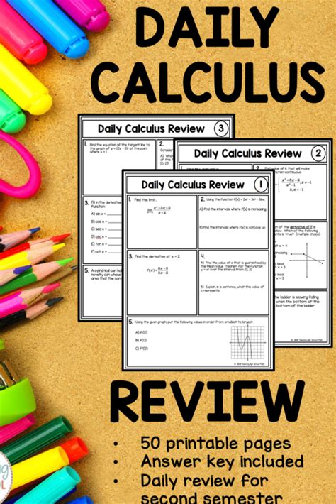 Daily Calculus Review Limits Derivatives Integrals Artofit
