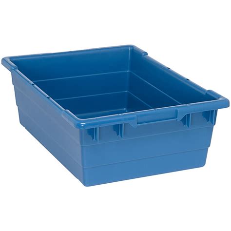 Quantum 981 Gallon Blue Cross Stack Tub With Built In Handle Grips And